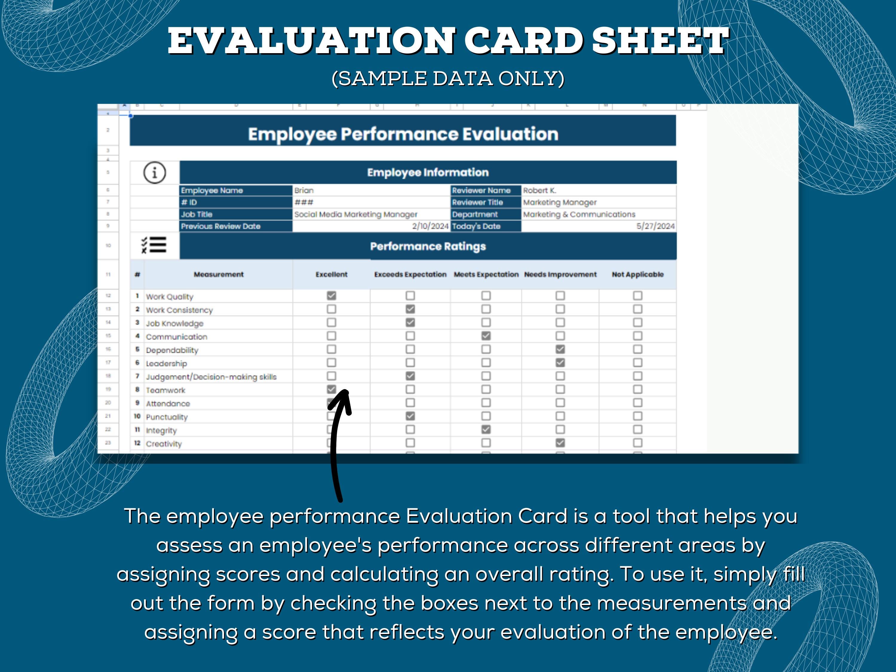 Employee Performance Review Template - Etsy