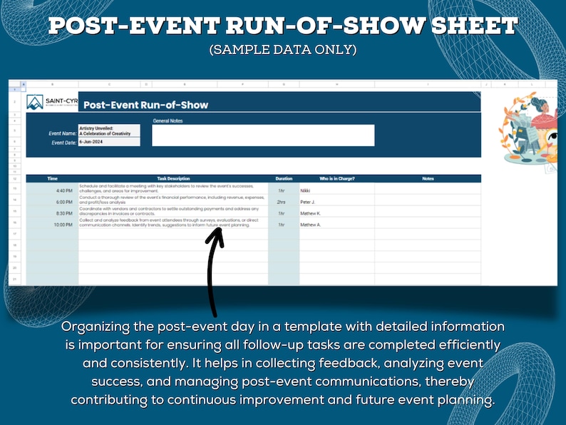 Event Run of Show Template - Etsy