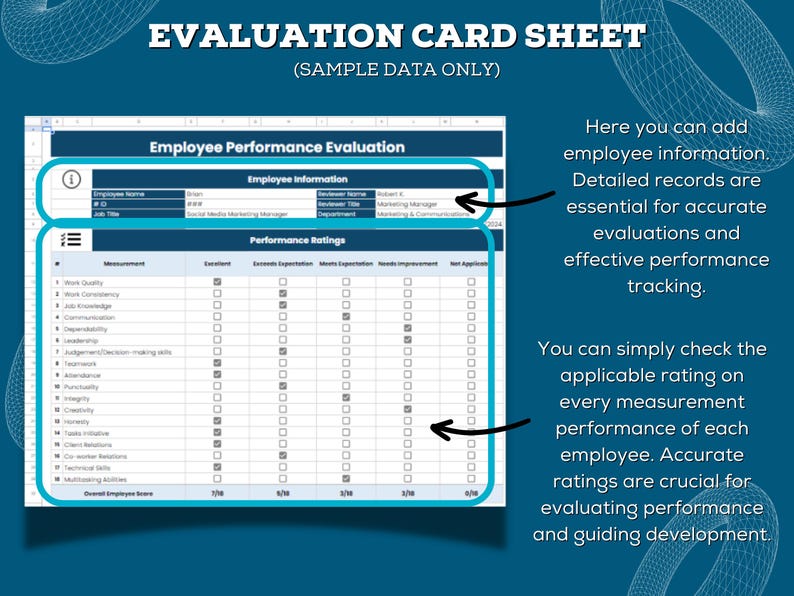 Employee Performance Evaluation Digital Template by Saint-cyr Business ...