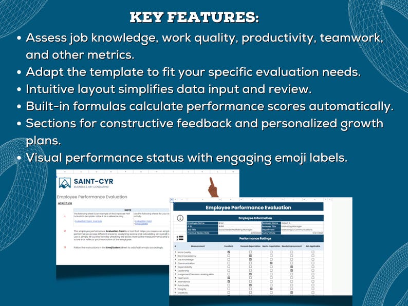 Employee Performance Review Template - Etsy