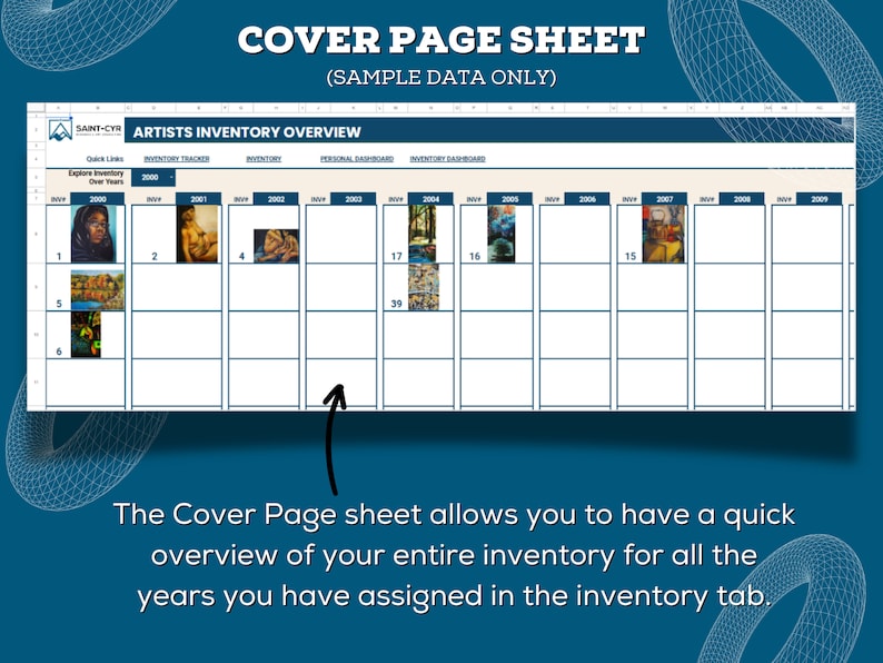 Artwork Inventory Template for Artists - Etsy