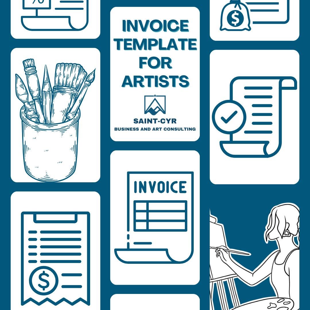 Invoice Template for Artists - Etsy