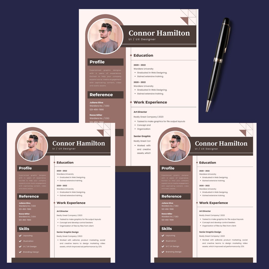 Modelo de currículo profissional | Editável e imprimível | Download ...