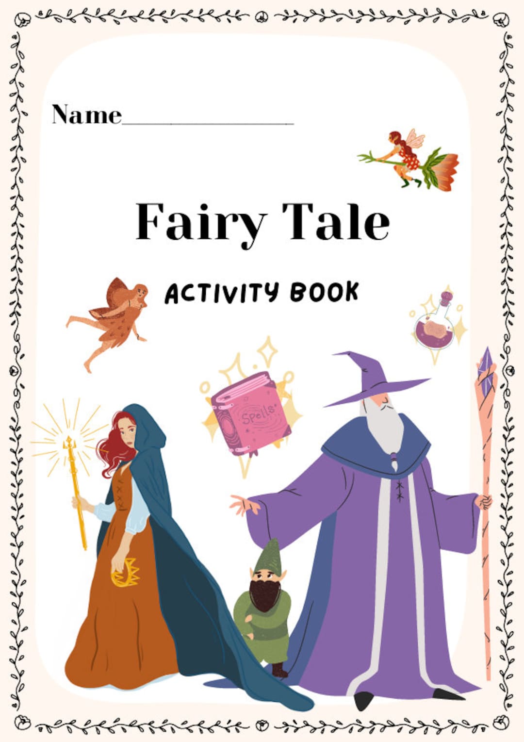 Fairy Tale Activity Book - Etsy