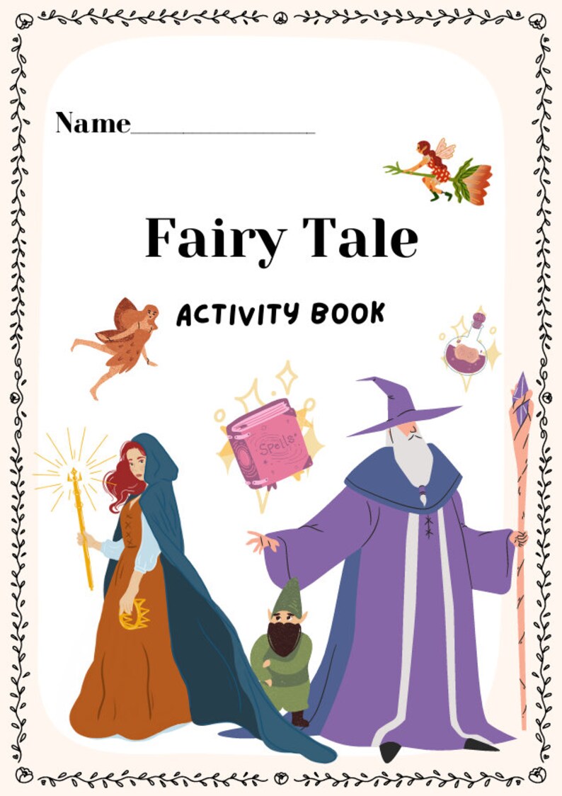 Fairy Tale Activity Book - Etsy