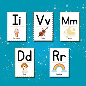 Alphabet Flashcards, 26 Alphabet Flash Cards, ABC Flashcards, Alphabet ...