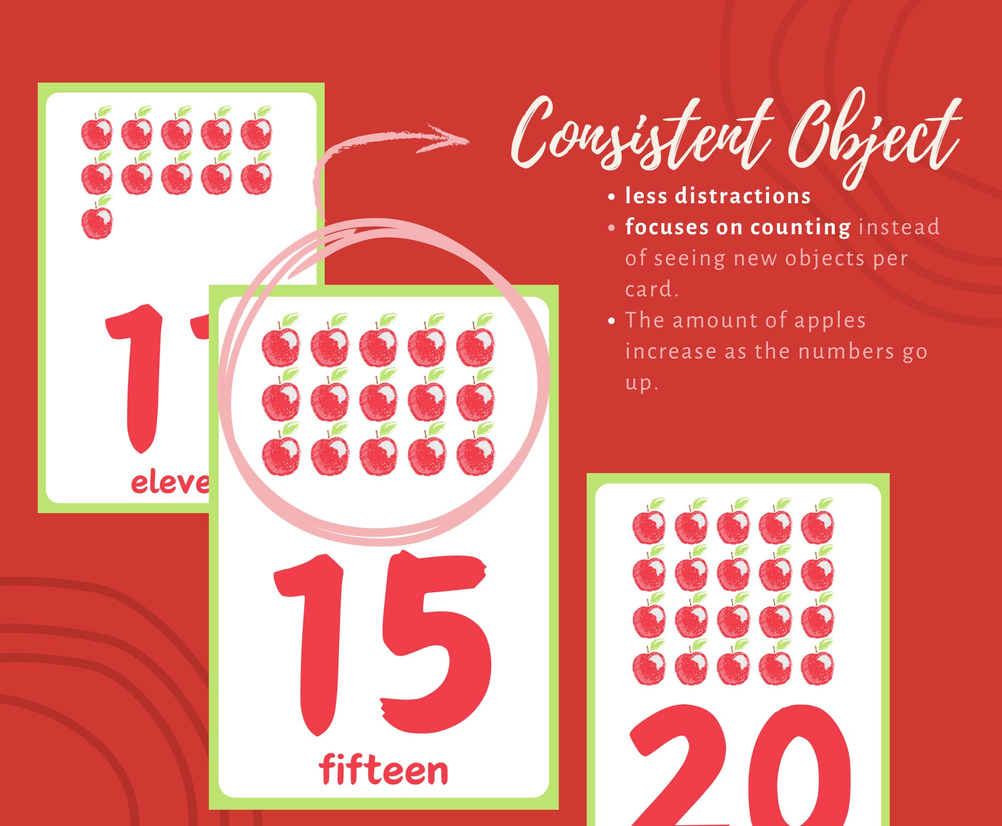 Printable Number Flash Cards 11-20, Number Cards 11-20, Counting ...