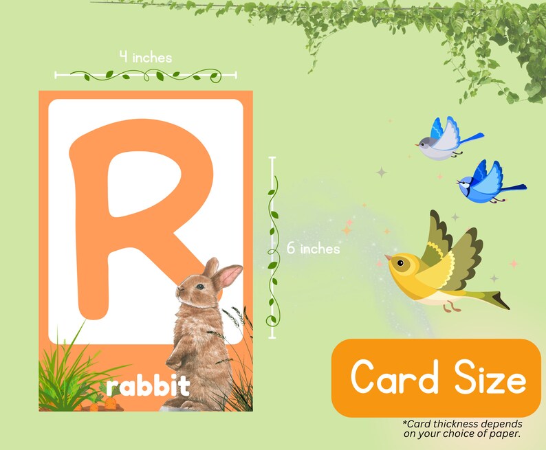 Alphabet Flashcards, 26 Alphabet Flash Cards, ABC Animal Flashcards ...
