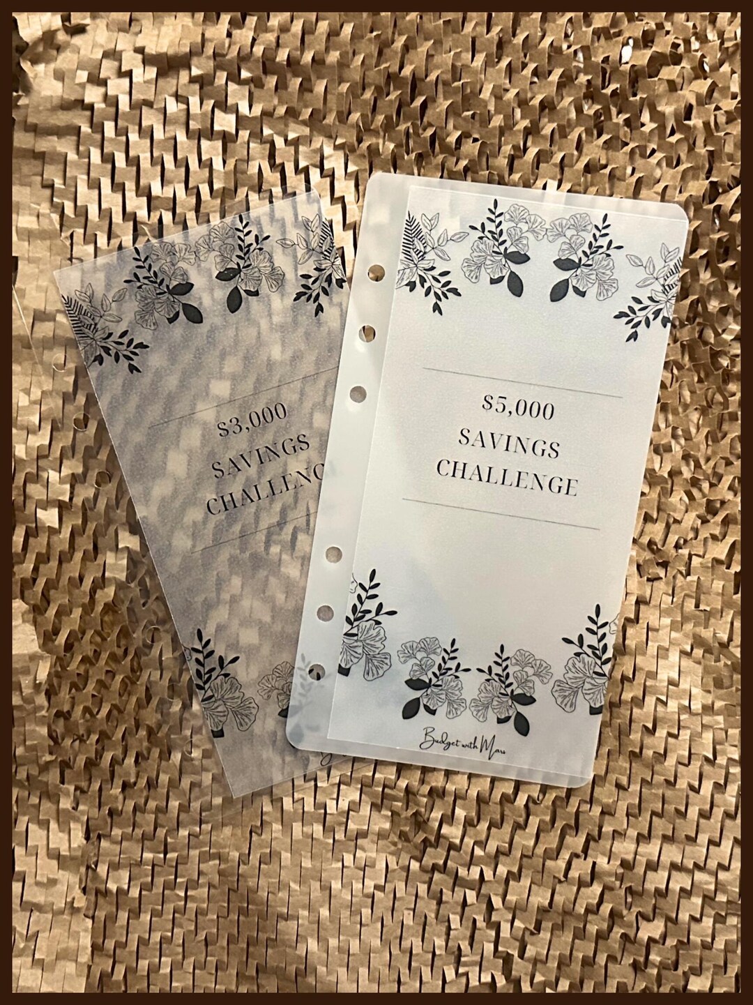 Floral Design Savings Challenge | 3K 5K 1OK | Laminated Cash Budget ...