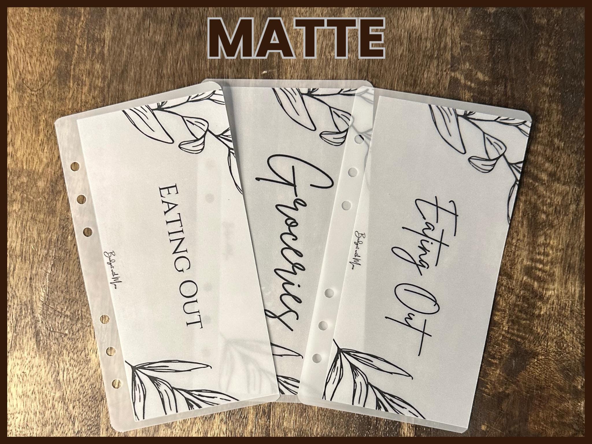 CUSTOM | A6 | Plant Design | Horizontal Cash Envelopes | Money Envelope ...