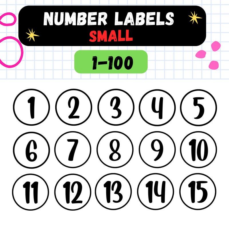 Number Label Printable - Etsy