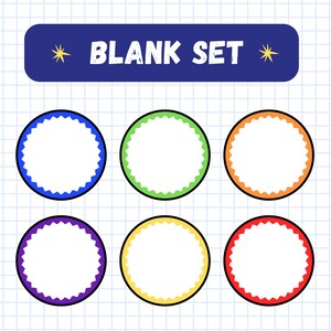 Number Labels Bright Colors, Round Number Labels, Circle Number Tags ...