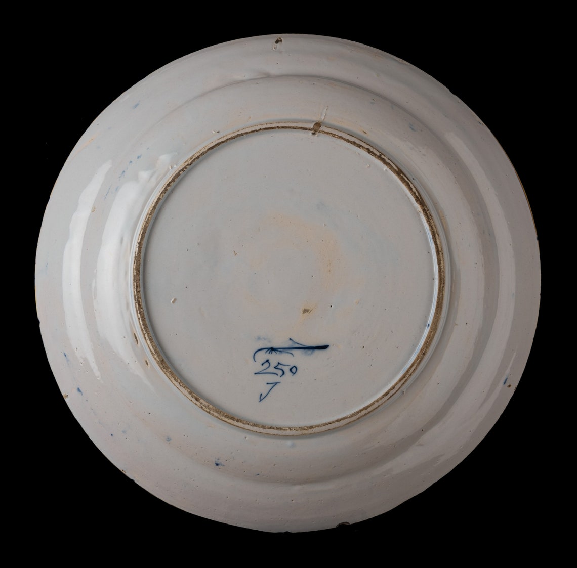 Delft A Set of Two Peacock Design Delftware Hand-painted Large Dishes ...