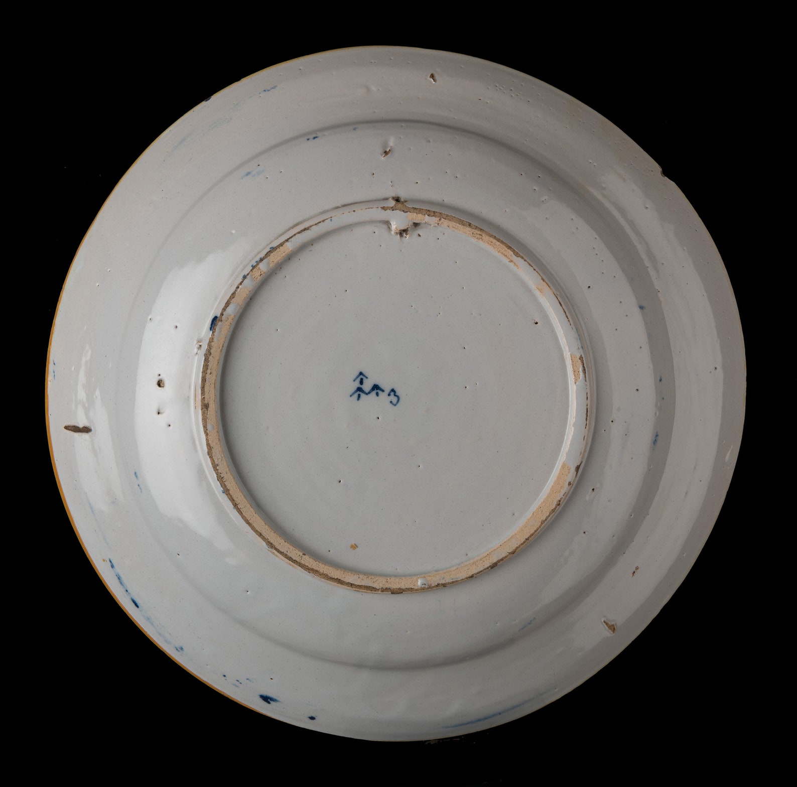 Delft A Set of Two Peacock Design Delftware Hand-painted Large Dishes ...