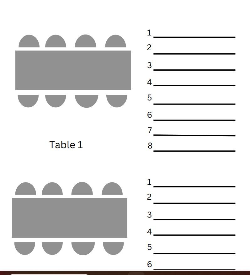 Elegant Seating Arrangement Templates | Digital Printable Pdfs | Round ...