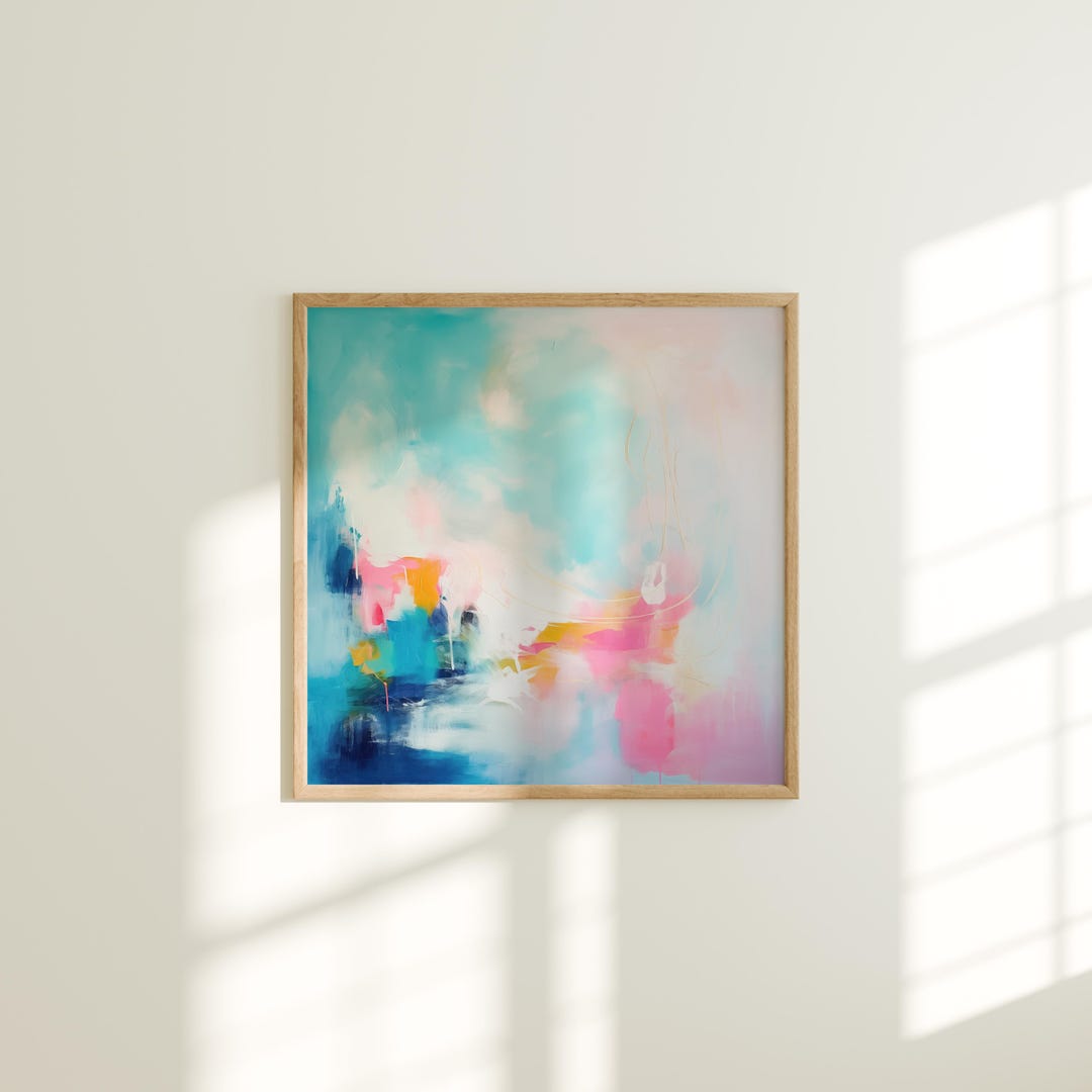 Printable Art, Colorful Modern Art, Bright Colorful Art Prints, Pink ...