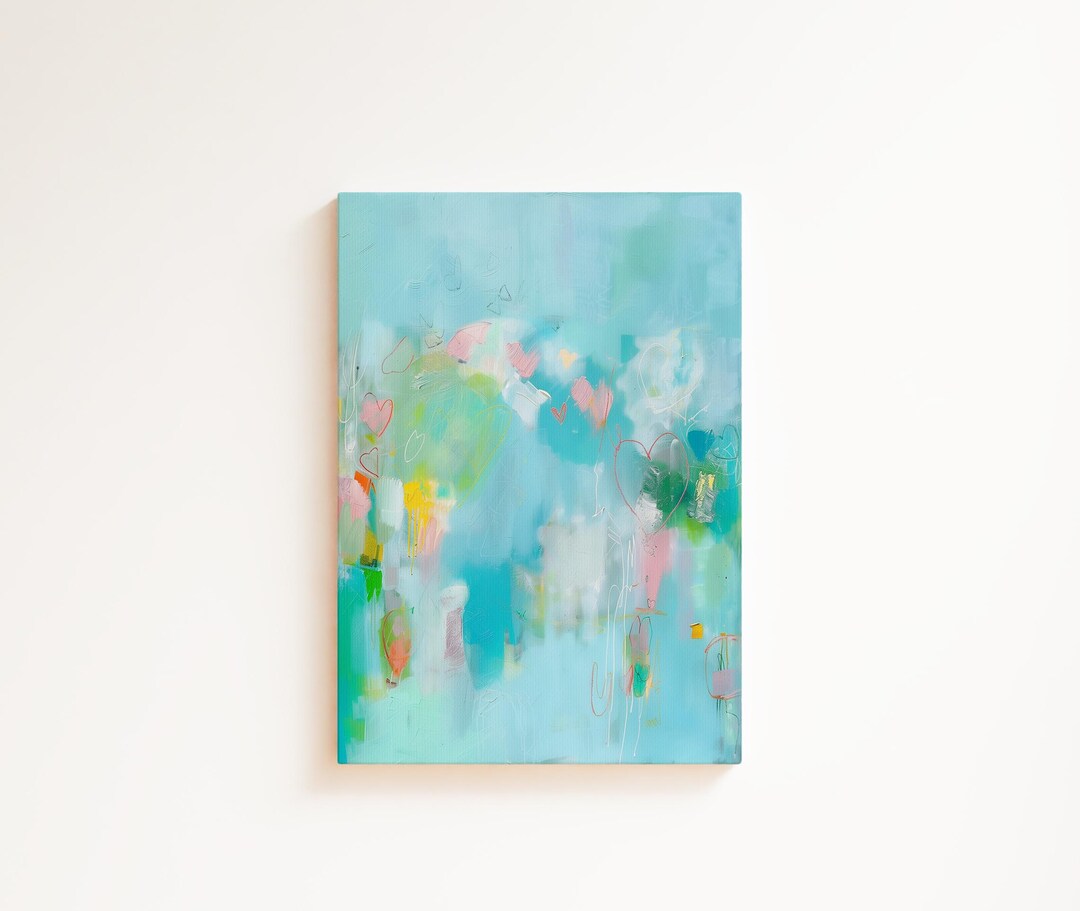 Printable Art, Colorful Modern Art, Bright Colorful Art Prints, Blue ...