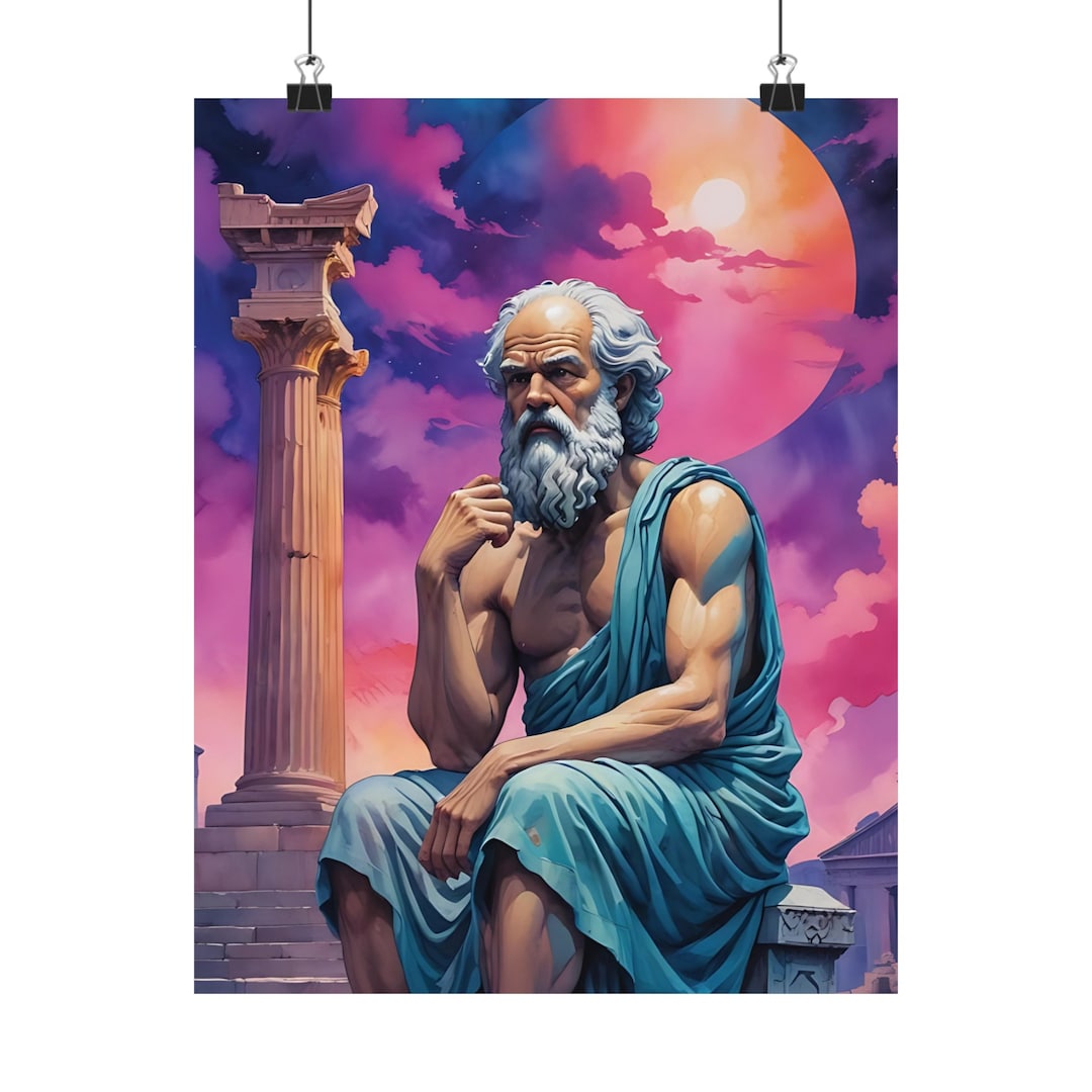 Socrates Philosophy Poster Philosopher Matte Vertical Posters - Etsy