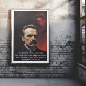 Friedrich Nietzsche Philosophy Poster Matte Vertical Posters Philosophy ...