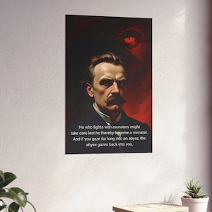 Friedrich Nietzsche Philosophy Poster Matte Vertical Posters Philosophy ...