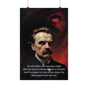 Friedrich Nietzsche Philosophy Poster Matte Vertical Posters Philosophy ...
