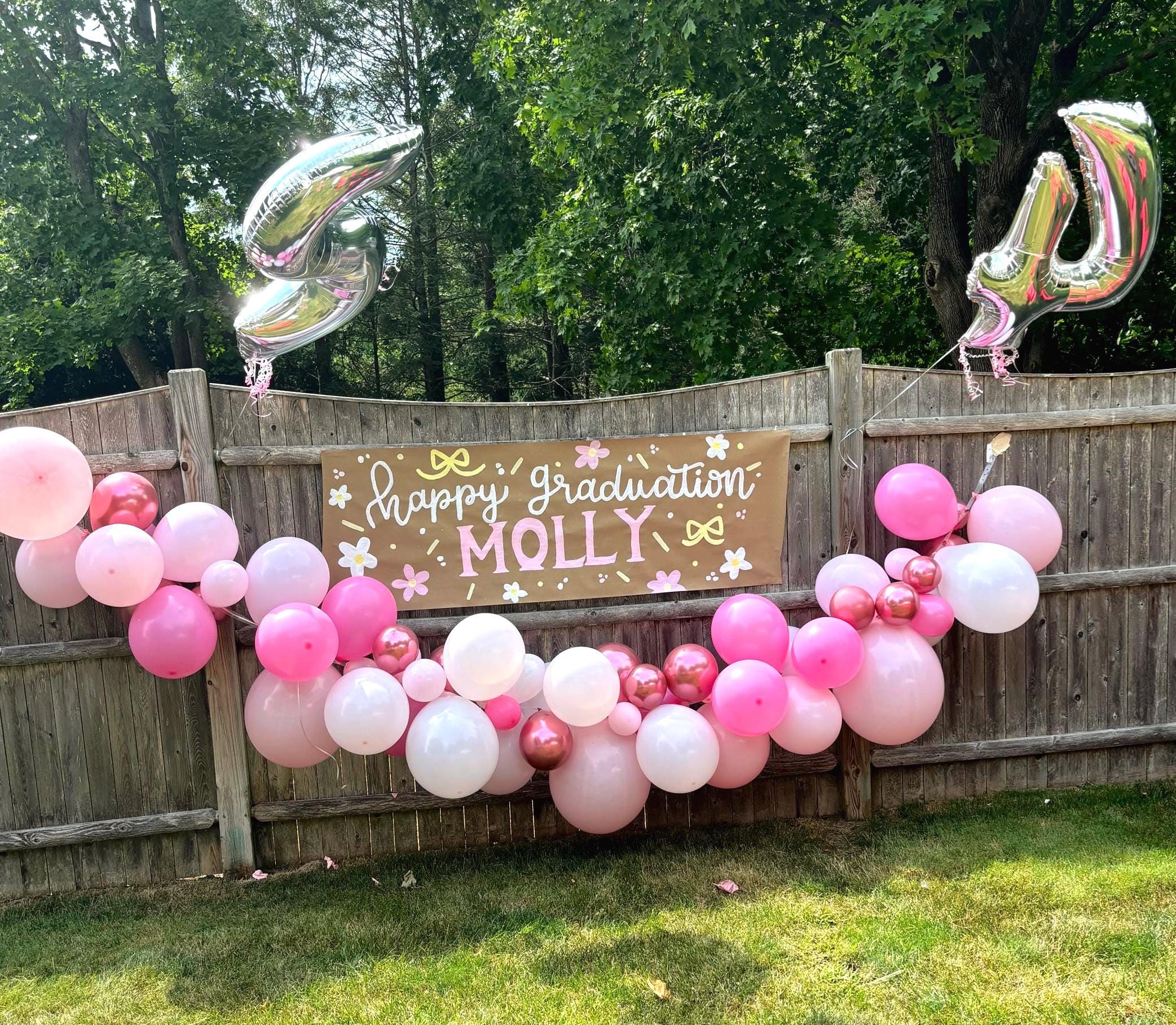 Hand-painted Graduation Banner – Personalized Pastel Party Decor - Etsy