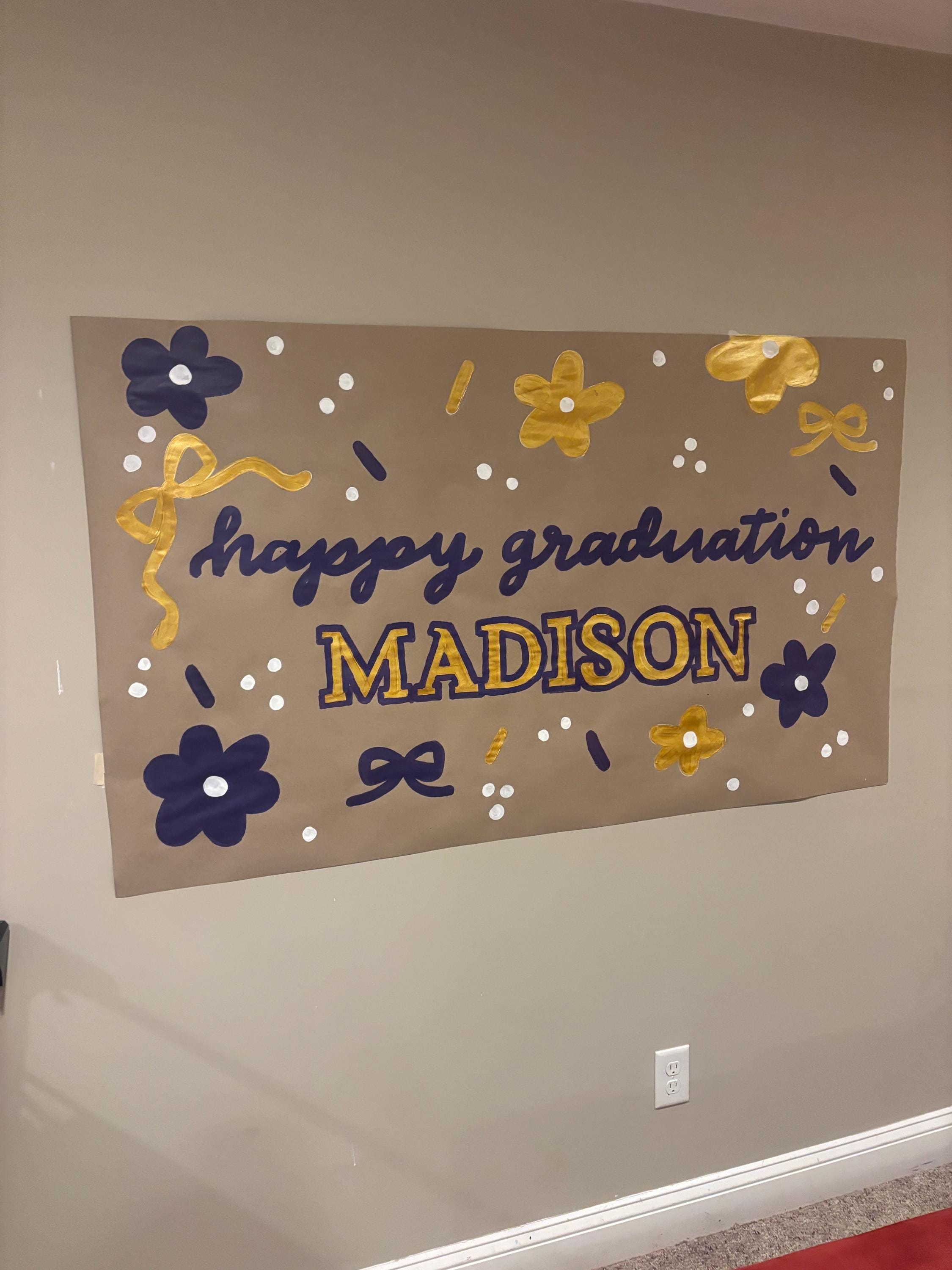 Hand-painted Graduation Banner – Personalized Pastel Party Decor - Etsy