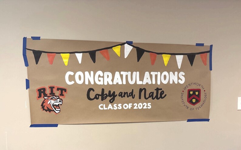 Hand-painted Graduation Banner – Personalized Pastel Party Decor - Etsy