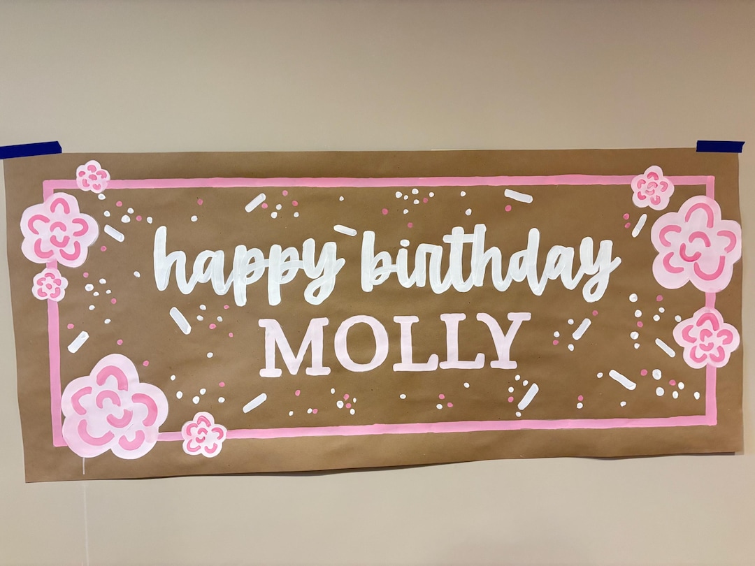 Custom Hand-painted Birthday Banner: Personalized Party Decor - Etsy