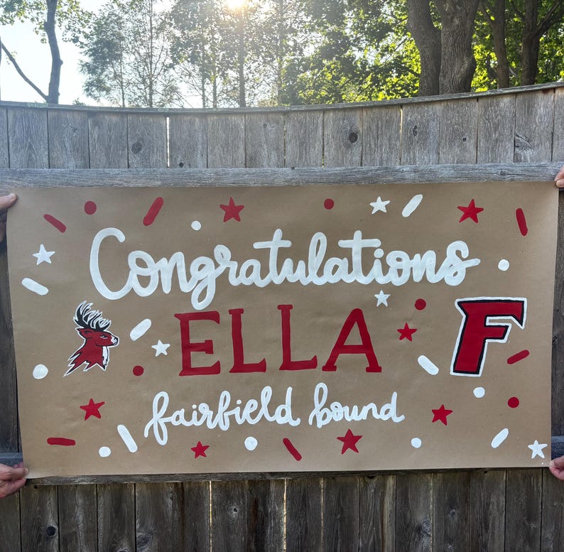 Hand-painted Graduation Banner – Personalized Pastel Party Decor - Etsy