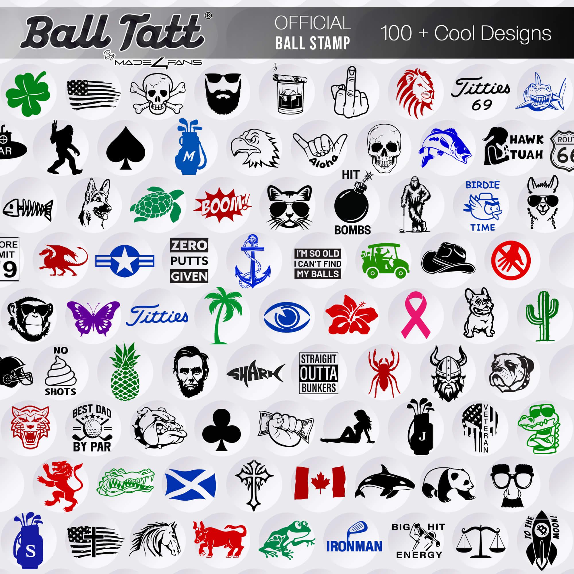 Ball Tatt Hawk Tuah Golf Ball Stamp, Golf Ball Stamper, Self-inking ...