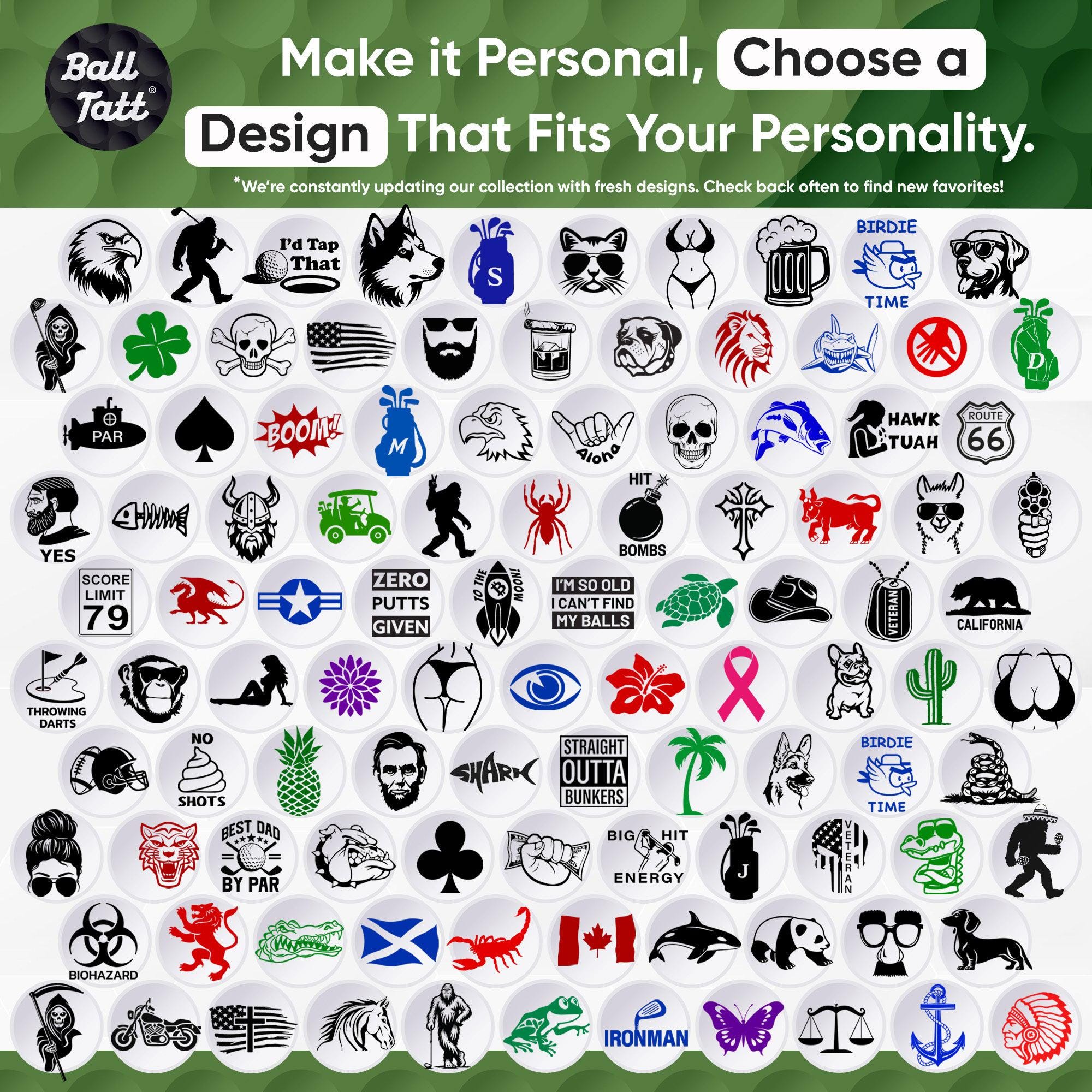 Ball Tatt - Bigfoot Middle Finger Golf Ball Stamp, Golf Ball Stamper ...