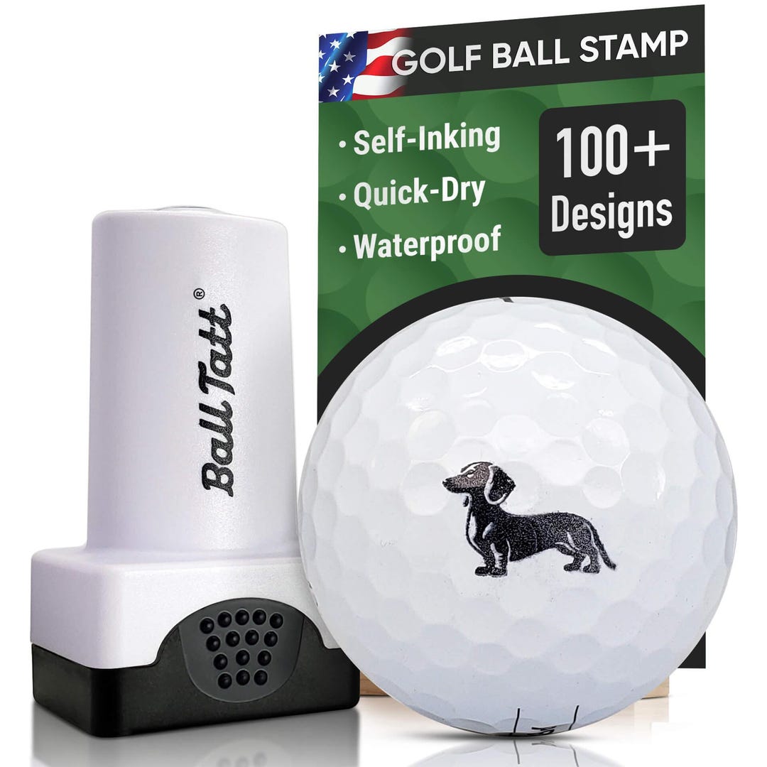 Ball Tatt - Wiener Dachshund Golf Ball Stamp, Golf Ball Stamper, Self ...