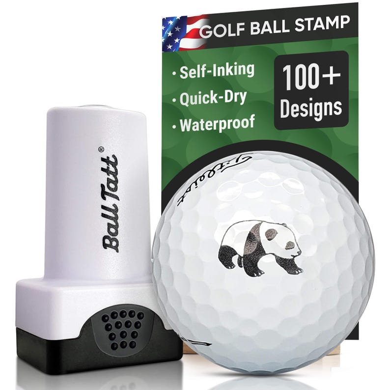 Ball Tatt - Panda Golf Ball Stamp, Golf Ball Stamper, Self-inking Golf ...