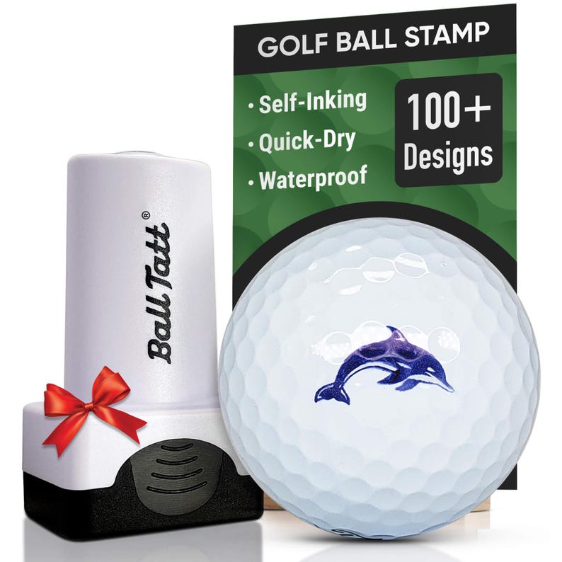 Ball Tatt Dolphin Golf Ball Stamp, Golf Ball Stamper, Self-inking Golf ...