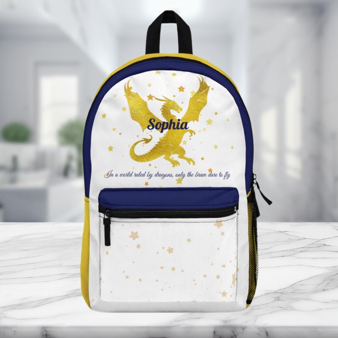 Enchanted Fourth Wing Personalized Backpack Perfect for Book Lovers ...