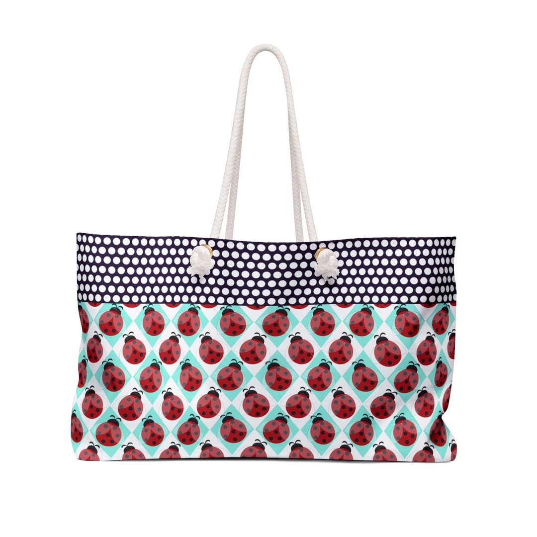 Ladybug Weekend Bag Ladybug Tote Bag Ladybug Overnight Bag Ladybug ...