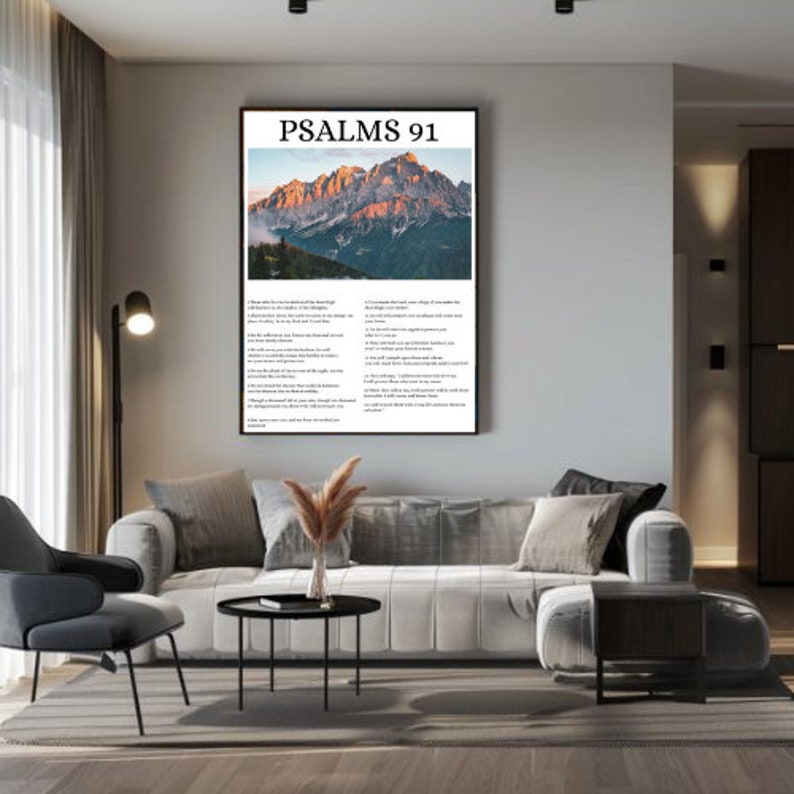 Psalm 91, Digital Wall Art, Psalm 91, Christian Home Decor Wall Art ...