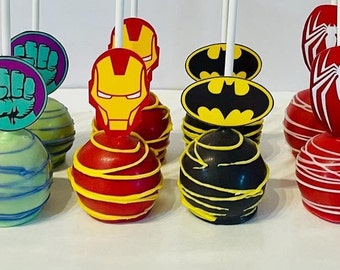 Spider-man Themed Cakesicles- Spider-man Treat- Spider-man Cake Pops ...