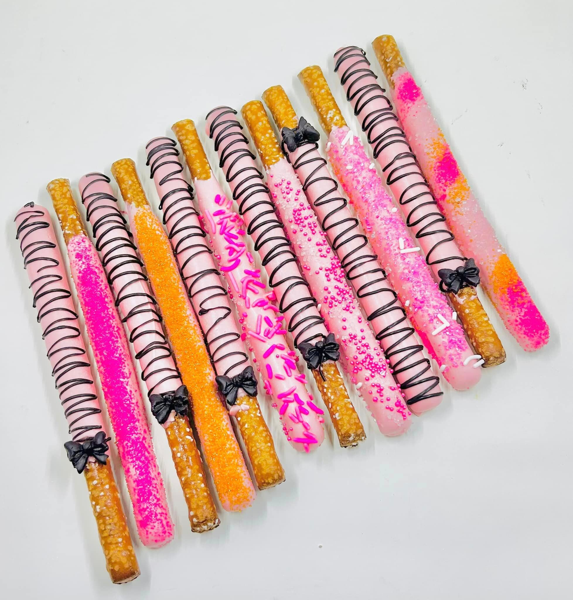 Pink Pretzel Rods - Etsy