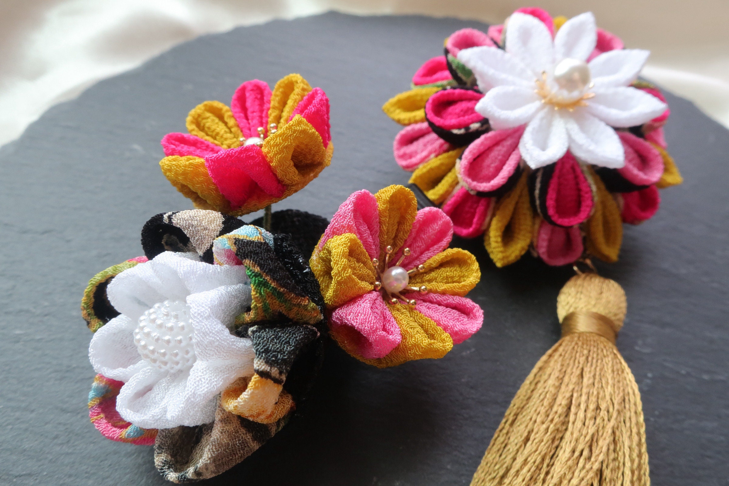 Japanese Traditional Hair Accessory / Tsumami Kanzashi / Oriental ...