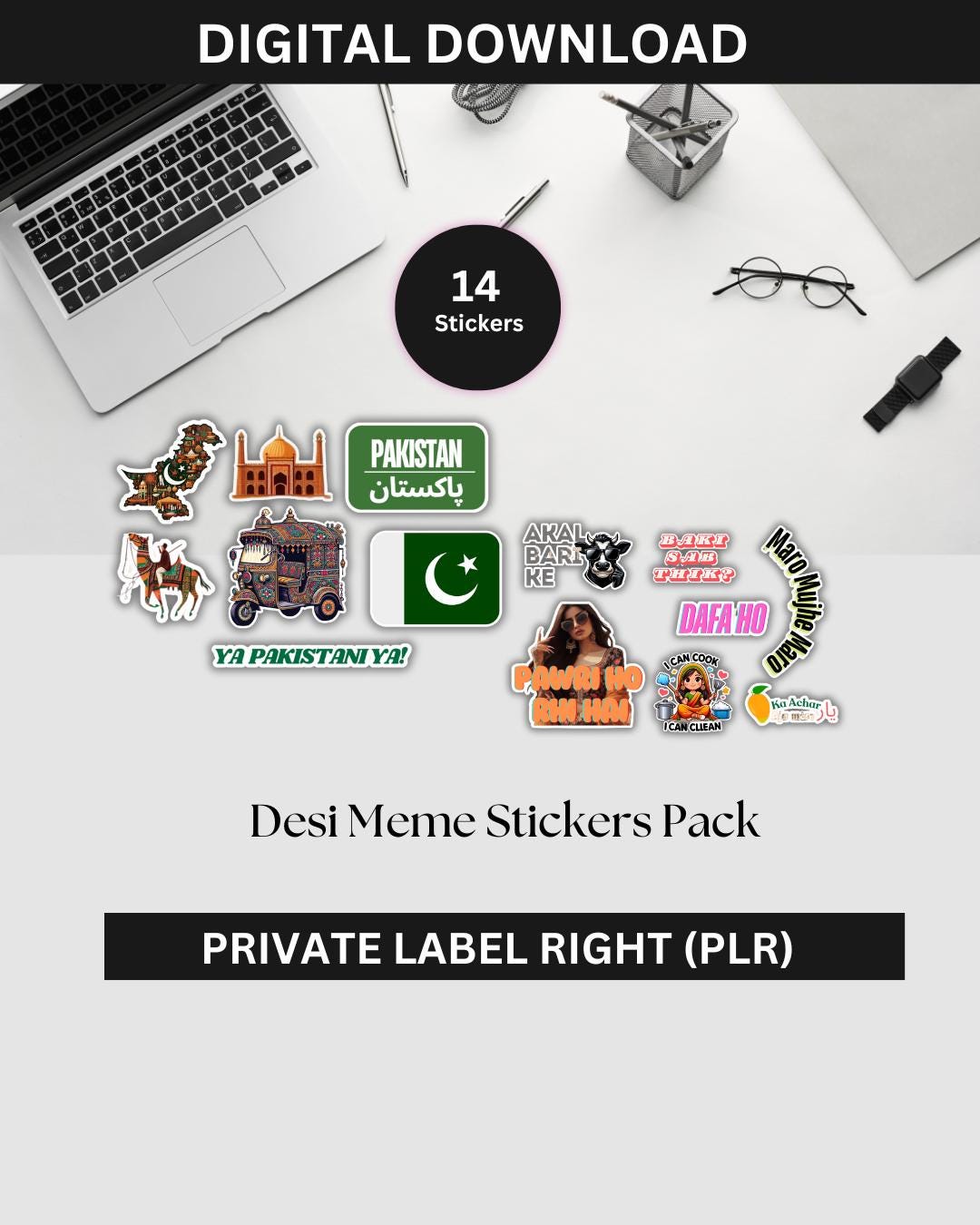 Desi Meme Stickers Pack-hilarious PAKISTANI Quotes-famous Monuments ...