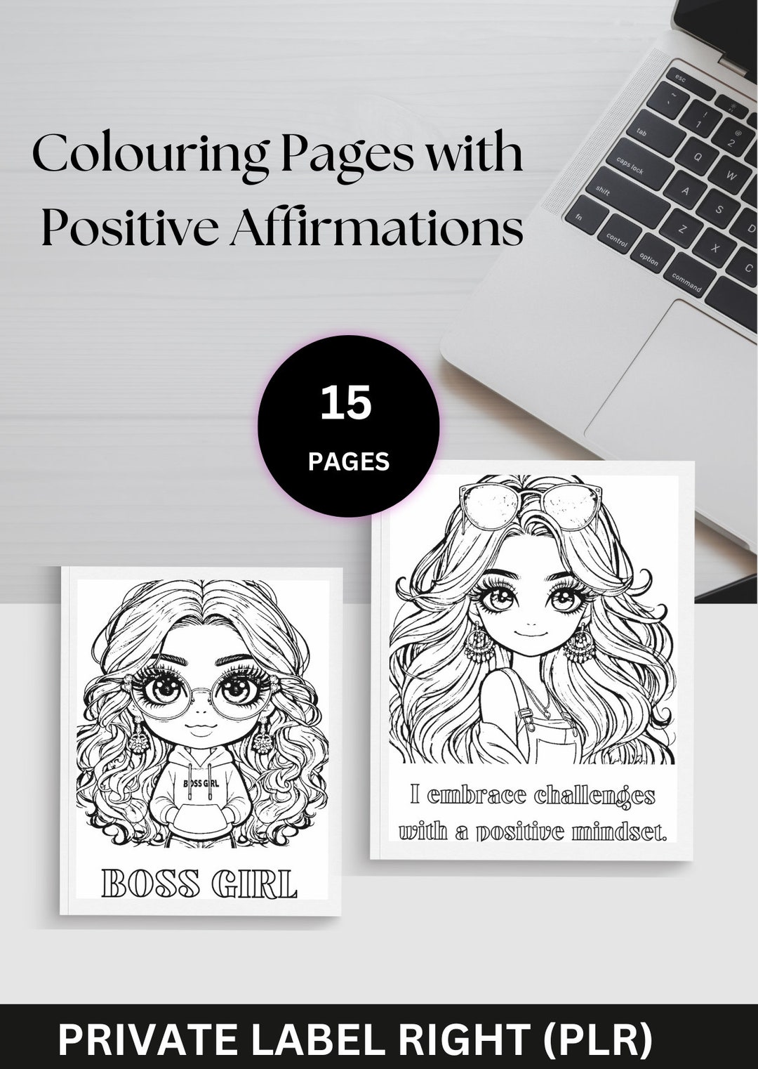 Chibi Positive Affirmation Coloring Pages | Digital Download | Cute and ...