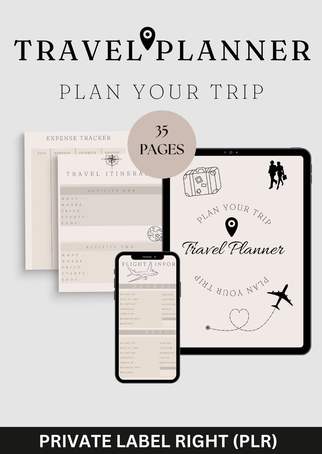 Digital Travel Planner | Ultimate Trip Organizer | Vacation Itinerary ...