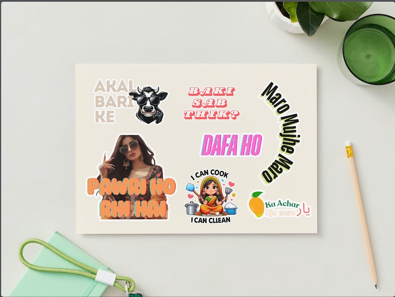 Desi Meme Stickers Pack-hilarious PAKISTANI Quotes-famous Monuments ...