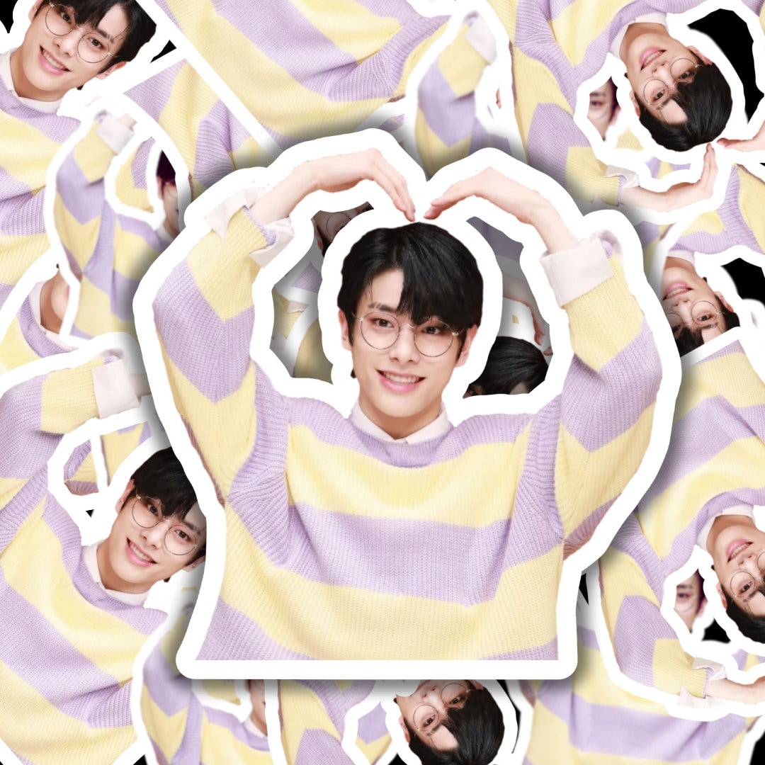 Enhypen Heeseung Finger Heart Stickers, Heeseung Stickers, Heeseung ...