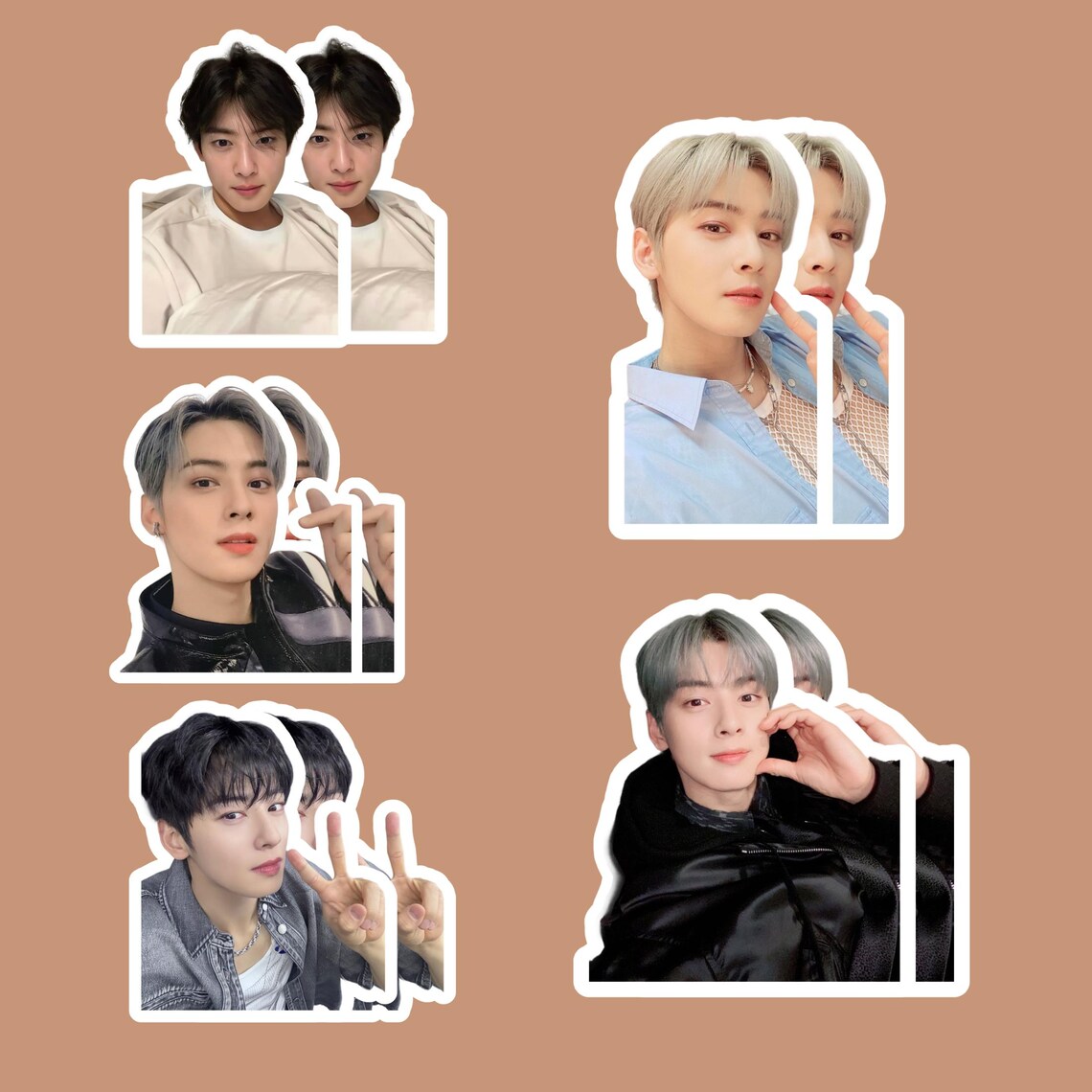 10 Pcs of Astro Cha Eunwoo Stickers, Astro Cha Eunwoo Cute Photo ...