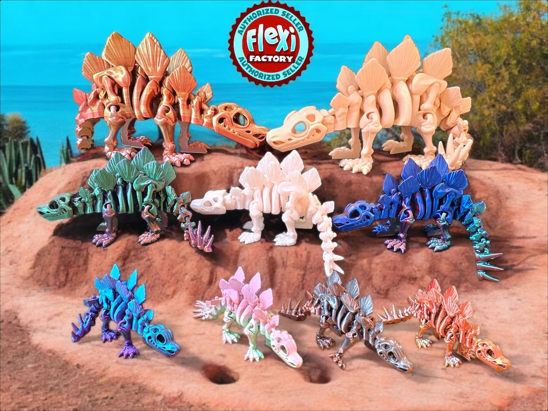 3d Printed Articulated Flexi Bone Stegosaurus Skeleton as Seen on ...