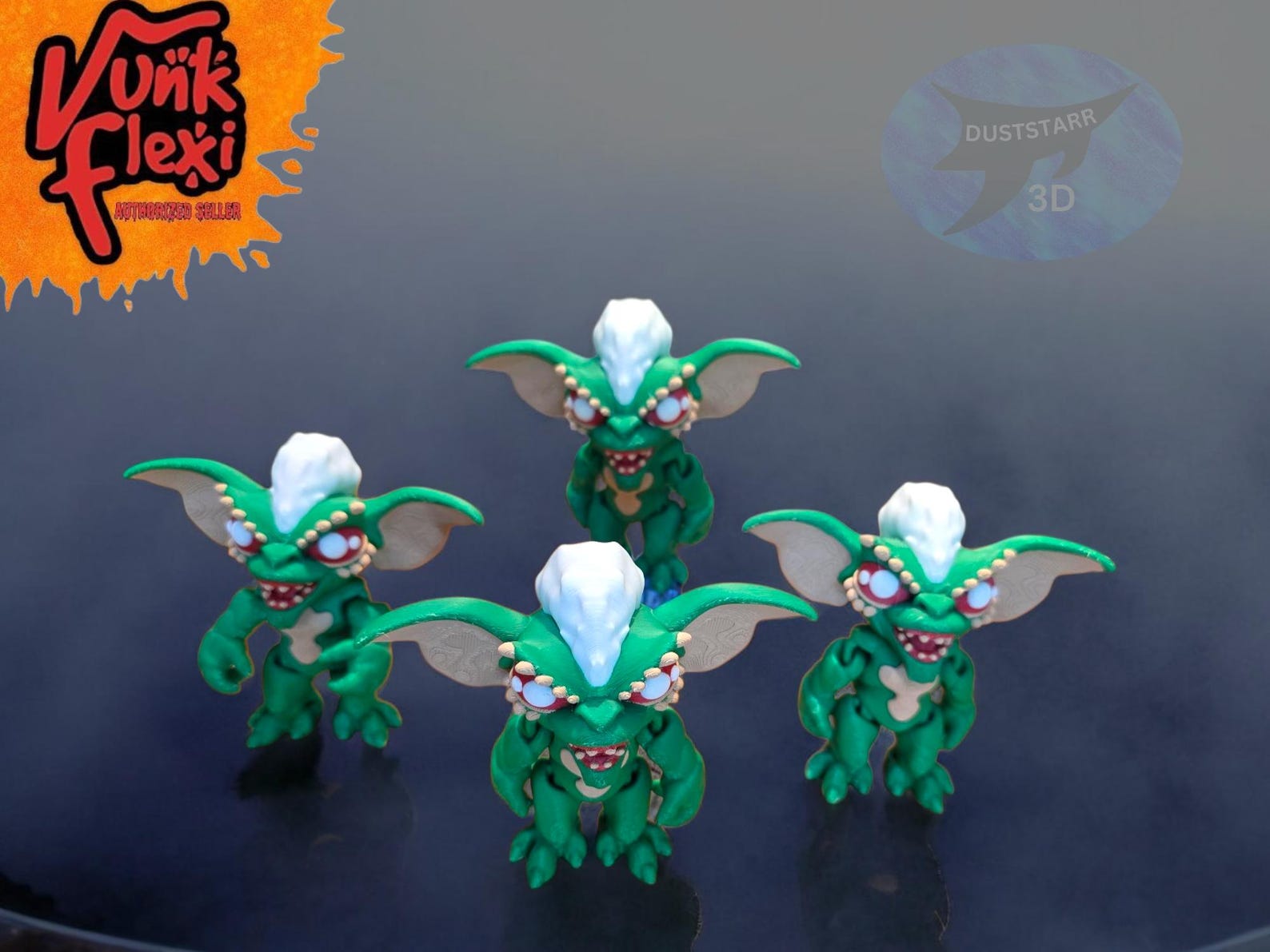3d Printed Flexi Stripe the Grimlin Figure, Grimlins Fidget Toy, Flexi ...