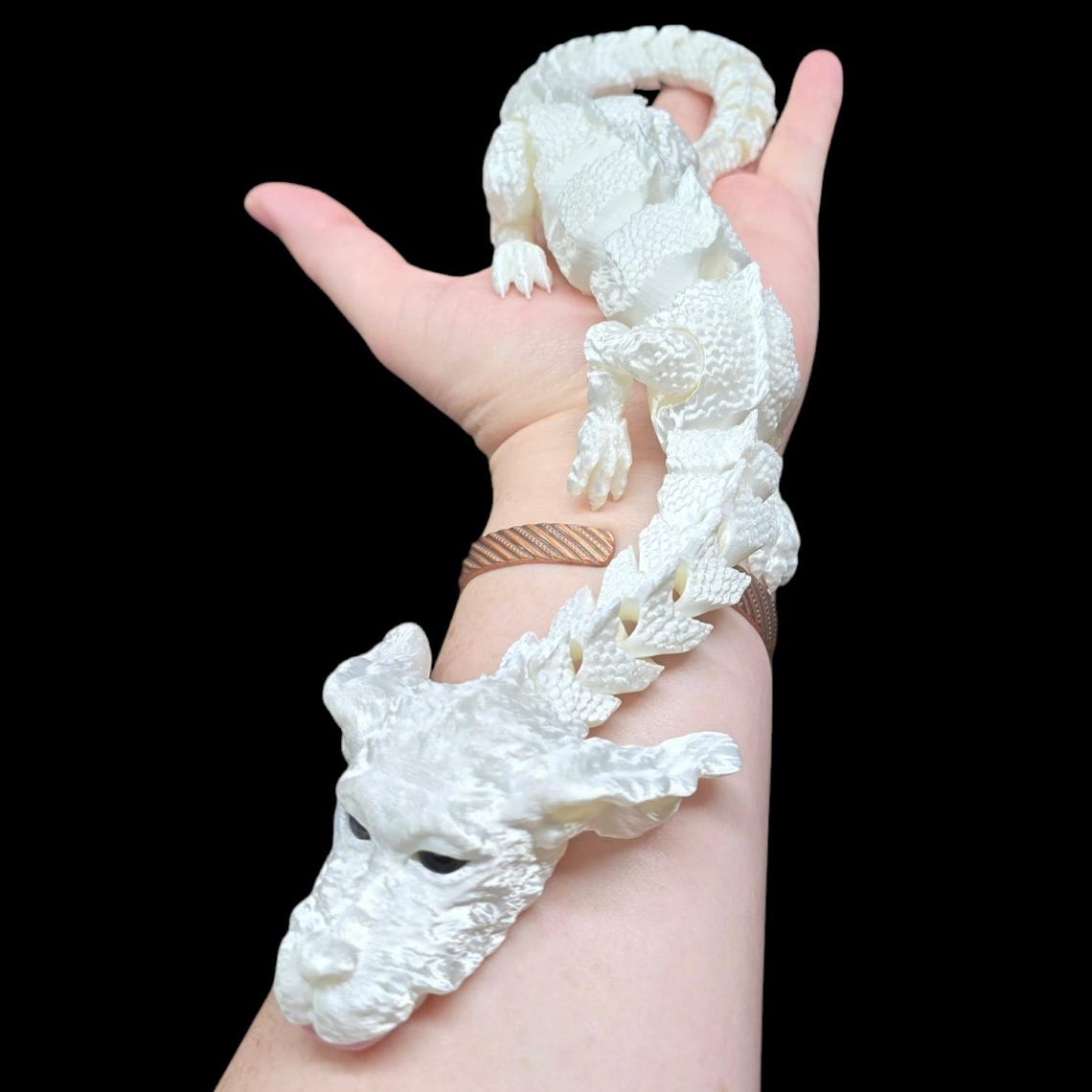 3d Printed Falcor Good Luck Dragon, Falkor Dragon Fidget Toy, Flexi ...